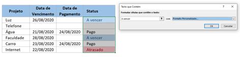 Como Alterar A Cor Da Célula Conforme O Status Ninja Do Excel