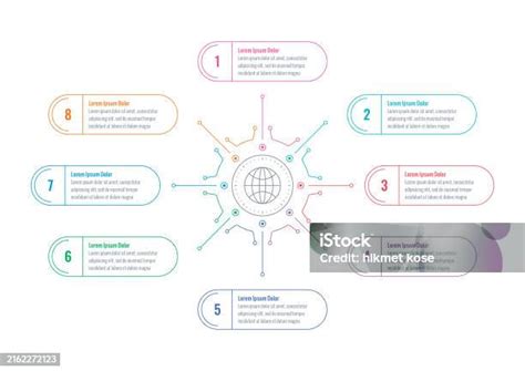 산업 휠 인포 그래픽 템플릿 산업 교육 비즈니스 및 과학을 위한 인포그래픽 템플릿입니다 잡지 연례 보고서 정보 템플릿입니다 여덟