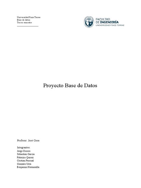 Proyecto Bbdd Pdf Mi Sql Bases De Datos