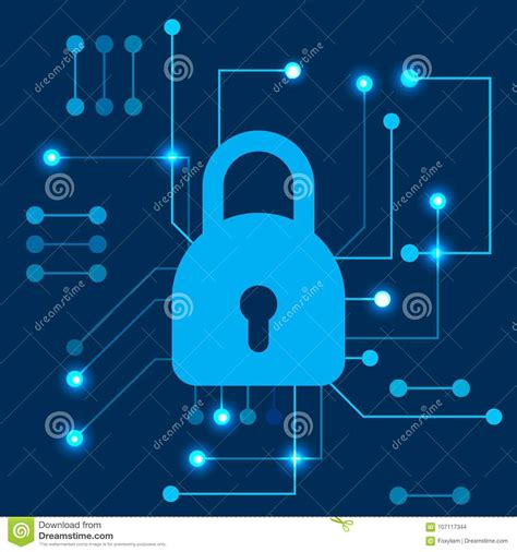 Cyber Security Data Protection Concept Stock Vector Illustration Of Future Engineering 107117344