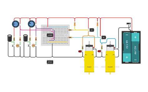 Circuit Design Line Following Robot Lm393 Tinkercad