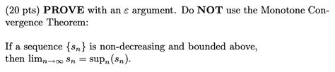 Solved Pts PROVE With An E Argument Do NOT Use The Chegg