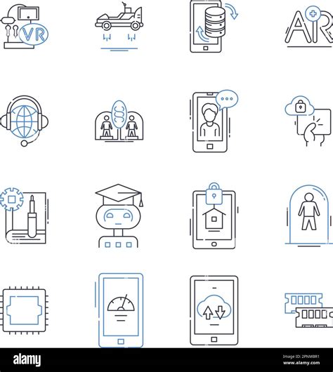 Nerk Security Line Icons Collection Encryption Firewalls Breach