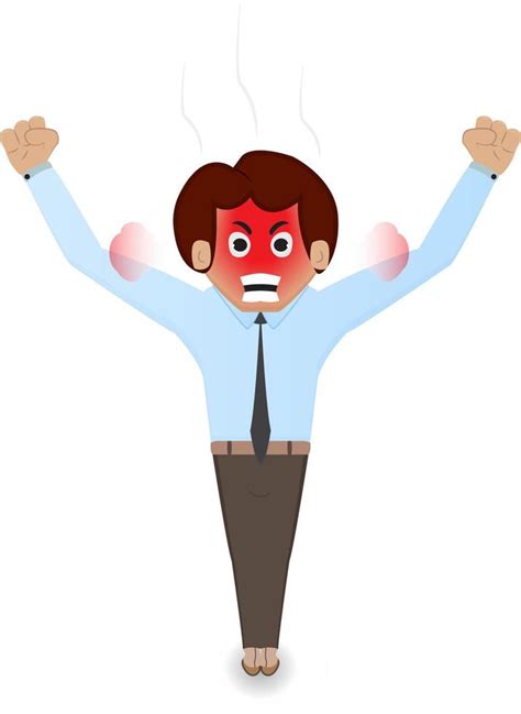 Red Angry Face Cartoon