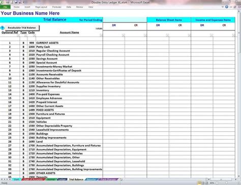 Double Entry Accounting Excel Spreadsheet Papillon Northwan Within Double Entry Bookkeeping