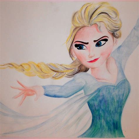 Elsa First Drawing Elsa The Snow Queen Fan Art Fanpop