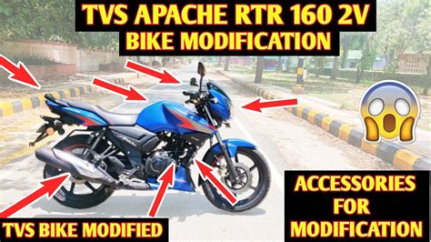 Tvs Apache Rtr 160 2v Accessories For Bike Modification 😍 Tvs Apache 160 Modified 🔥 Jd Vlogs