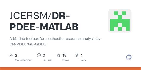 Github Jcersmdr Pdee Matlab A Matlab Toolbox For Stochastic
