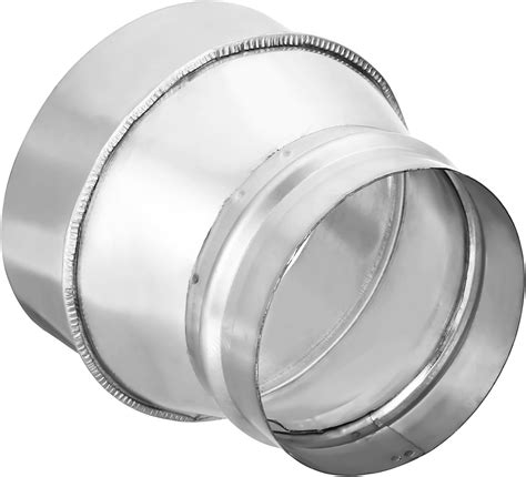 Patikil 5 To 4 Inch Duct Reducer Galvanized Steel Air Ducting Pipe