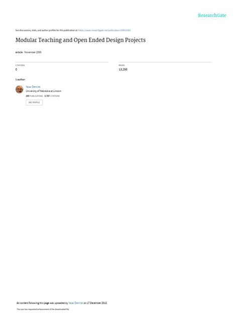 Modularteachingandopenendeddesignprojects Pdf Net Present