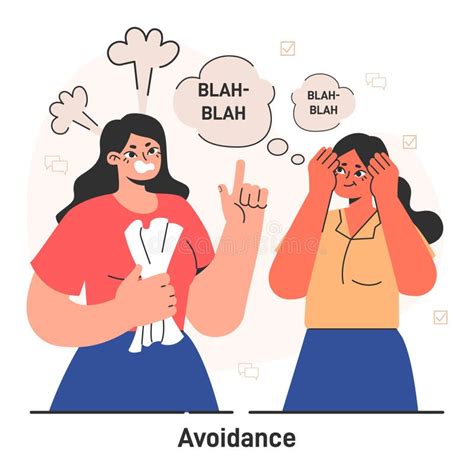Conflict Management Character With Conflict Avoidance Tactic Stock