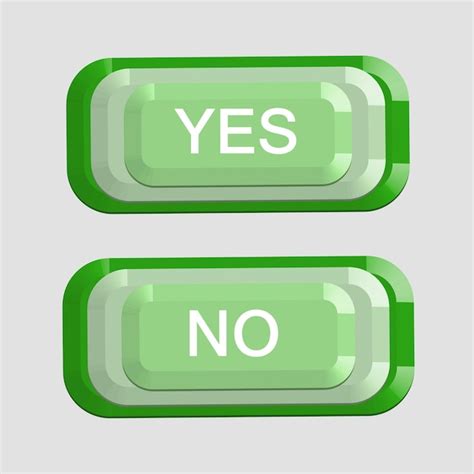 Premium Vector Yes And No Icon Button 3d Illustration