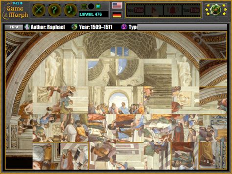 Атинското Училище Пъзел Учебна Игра по Рисуване