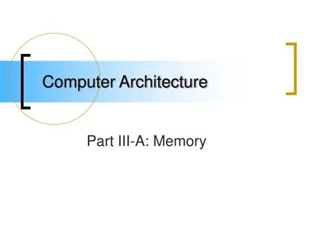 Ppt Computer Architecture Powerpoint Presentation Free Download Id