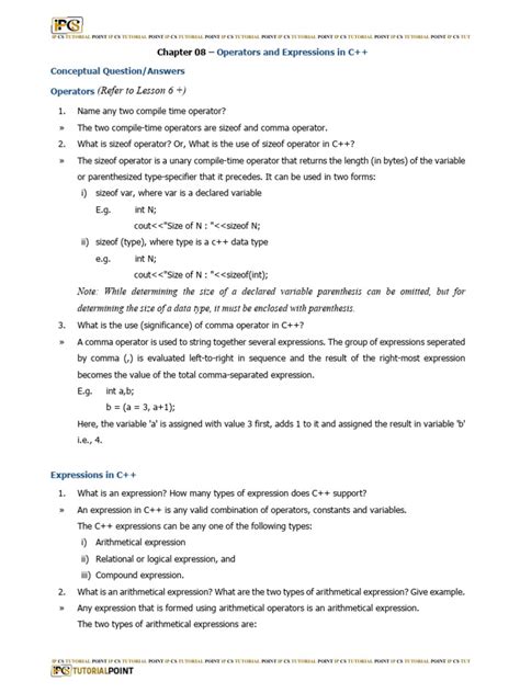 Operators And Expressions In C 104816 Pdf Programming Paradigms Computer Science