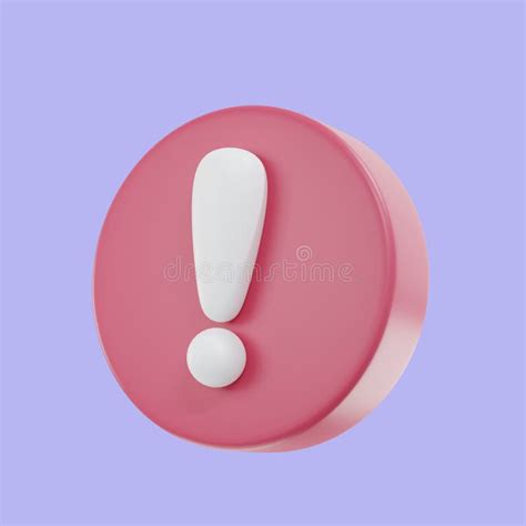 3d Exclamation Icon Sign Or Attention Caution Mark Exclamation Mark Symbol Stock Image