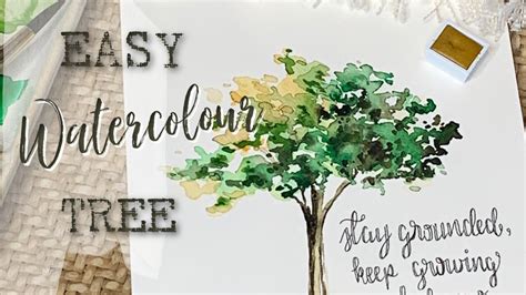 Paint With Me Easy Watercolour Trees Youll Love ♡ Youtube