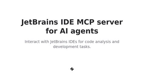 Jetbrains Ide Mcp Server For Ai Agents