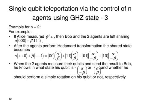 Ppt Efficient Many Party Controlled Teleportation Of Multi Qubit Quantum Information Via