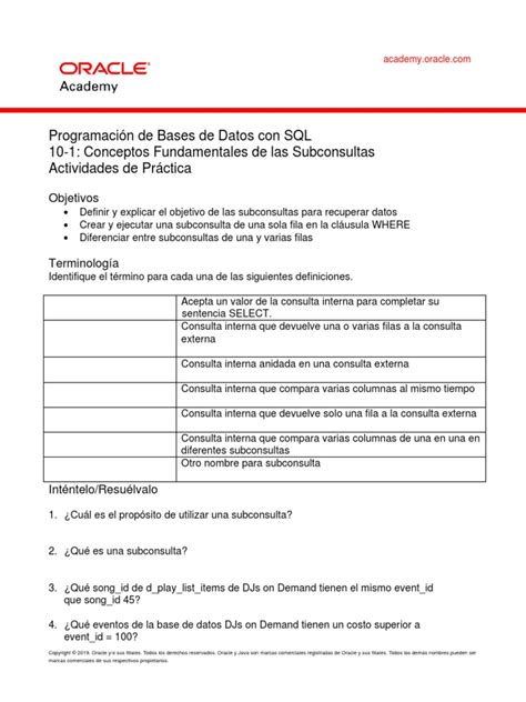 Dp 10 1 Practice Esp Pdf Pdf Sql Oracle Corporation
