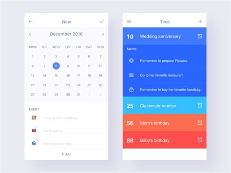 Stunning Examples Of Calendar Mobile App Design 1stwebdesigner