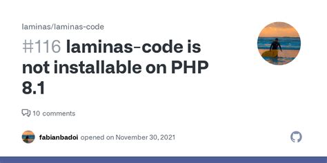 Laminas Code Is Not Installable On Php Issue Laminas Laminas Code Github