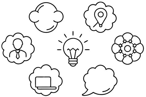 Premium Vector Brainstorming Line Art Unleashing Creativity Through Visual Exploration And