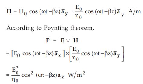 Poynting Vector And Poynting Theorem Electromagnetic Waves