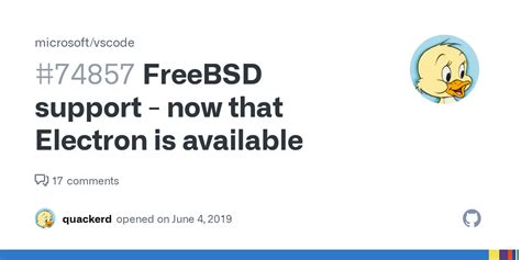 Freebsd Support Now That Electron Is Available · Issue 74857