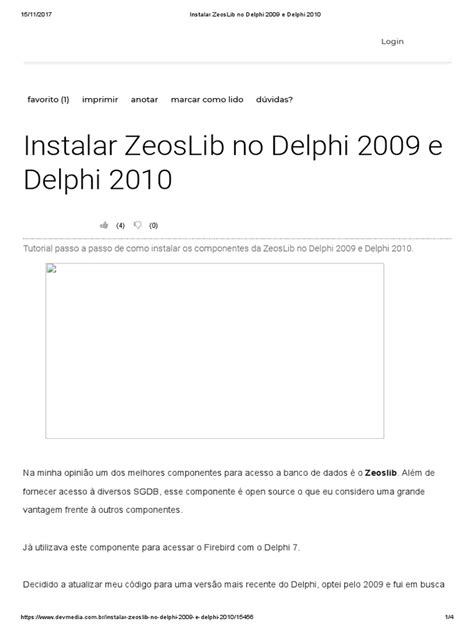 A Step By Step Guide To Installing The Zeoslib Components In Delphi 2009 And Delphi 2010 Pdf