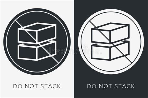 Do Not Stack Packaging Symbol Sign And Label Indicating That Items Should Not Be Stacked To