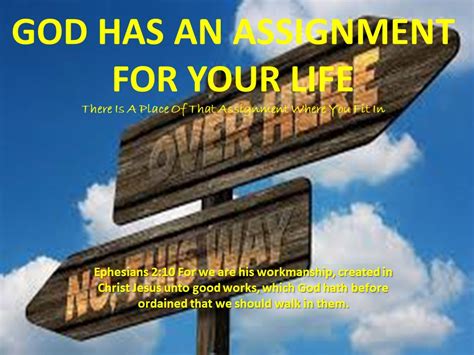 God Has An Assignment For Your Life John Rasicci