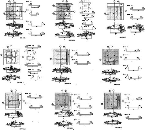 Cad Drawing Of Building Rebar Section Layout In Dwg File