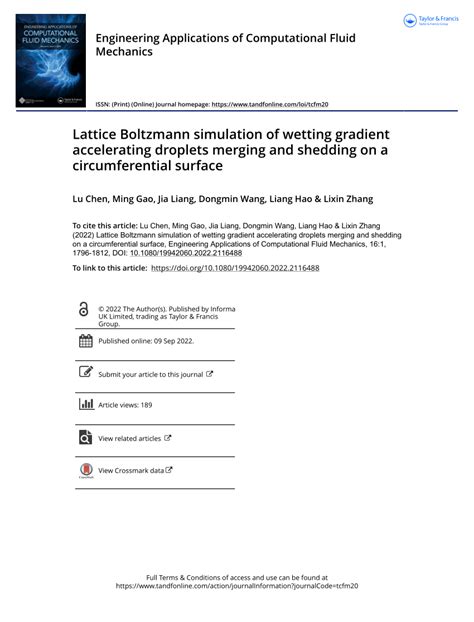 pdf lattice boltzmann simulation of wetting gradient accelerating