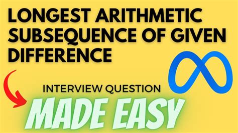 Longest Arithmetic Subsequence Of Given Difference Leetcode 1218 Python Youtube