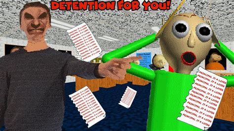 Baldi Sent To Detention Baldis Basics Mod Youtube