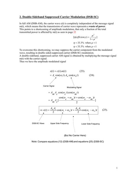 2 Double Sideband Suppressed Carrier Modulation Dsb