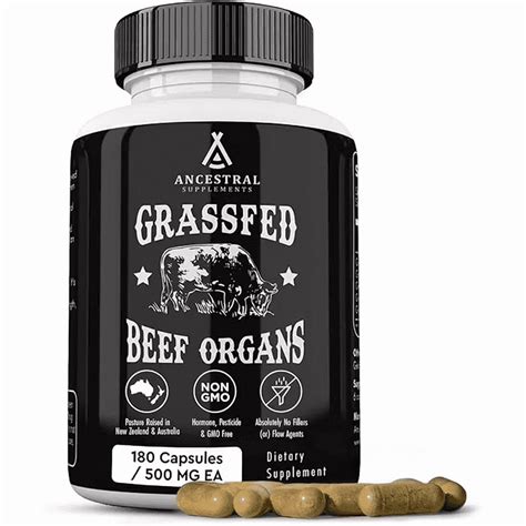 Ancestral Grass Fed Beef Organ Caps 180 Count