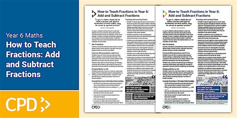 How To Teach Fractions In Year 6 Add And Subtract Fractions