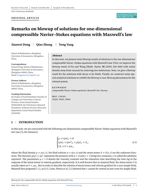 Remarks On Blowup Of Solutions For One‐dimensional Compressible Navierstokes Equations With