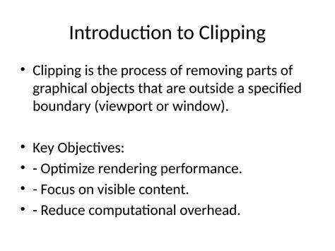 Clippinglecture In Computer Graphicspptx