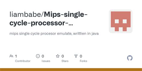 Github Liambabe Mips Single Cycle Processor Emulator Mips Single