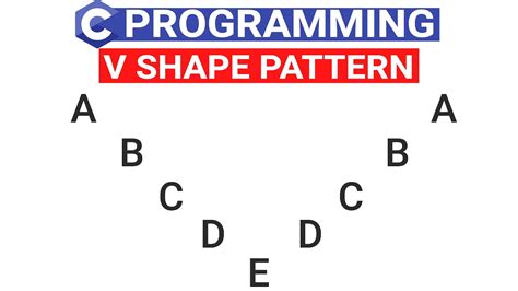 V Shaped Pattern In C Language C Program To Display Shaped Using