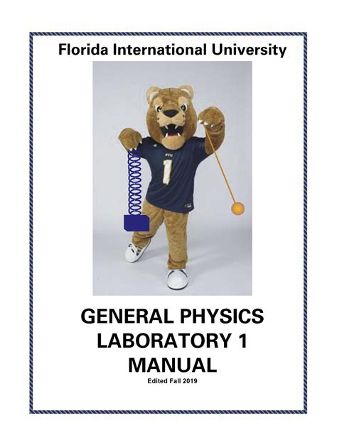 physics 1 lab manual florida international university general physics laboratory 1 manual