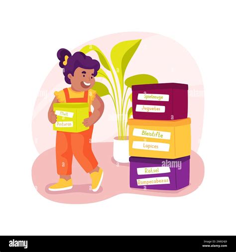 Class Name Plates Isolated Cartoon Vector Illustration Stock Vector