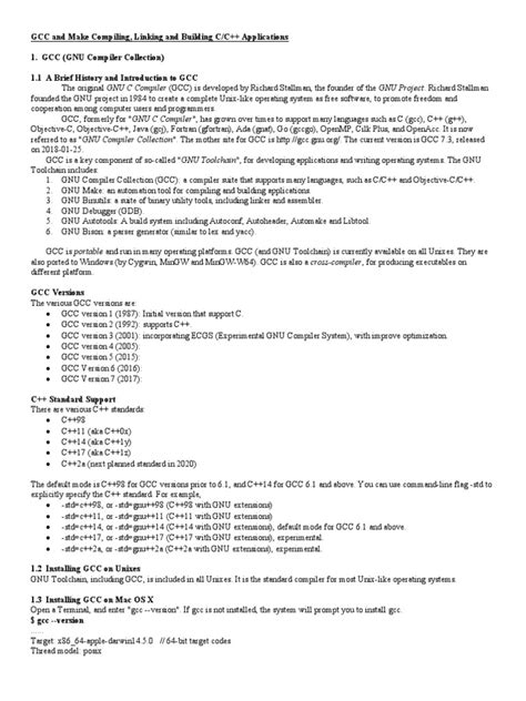 gcc and make compiling pdf computers