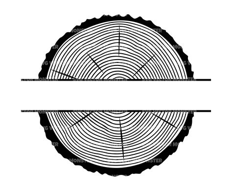 Tree Trunk Slice Monogram Svg Tree Cookie Name Frame Svg Etsy Monogram Svg Tree Trunk