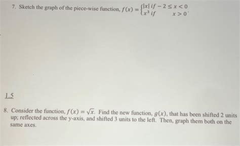 solved 7 sketch the graph of the piece wise function