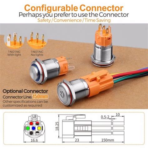 China Lanboo 16a Series Push Button Micro Switch With Nonc Button Switch China Button Switch