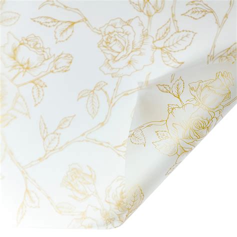 20pcs Per Pack Rose Garden Design Flower Bouquet Wrapper Floral Wrapper